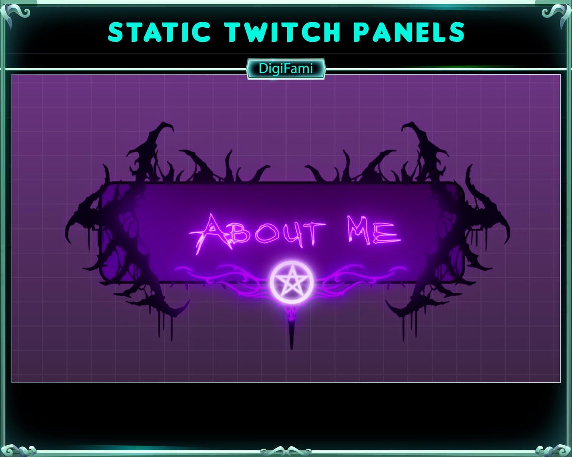 Purple Spooky Graveyard Static Twitch Panels, Horror Night in Graveyard ...