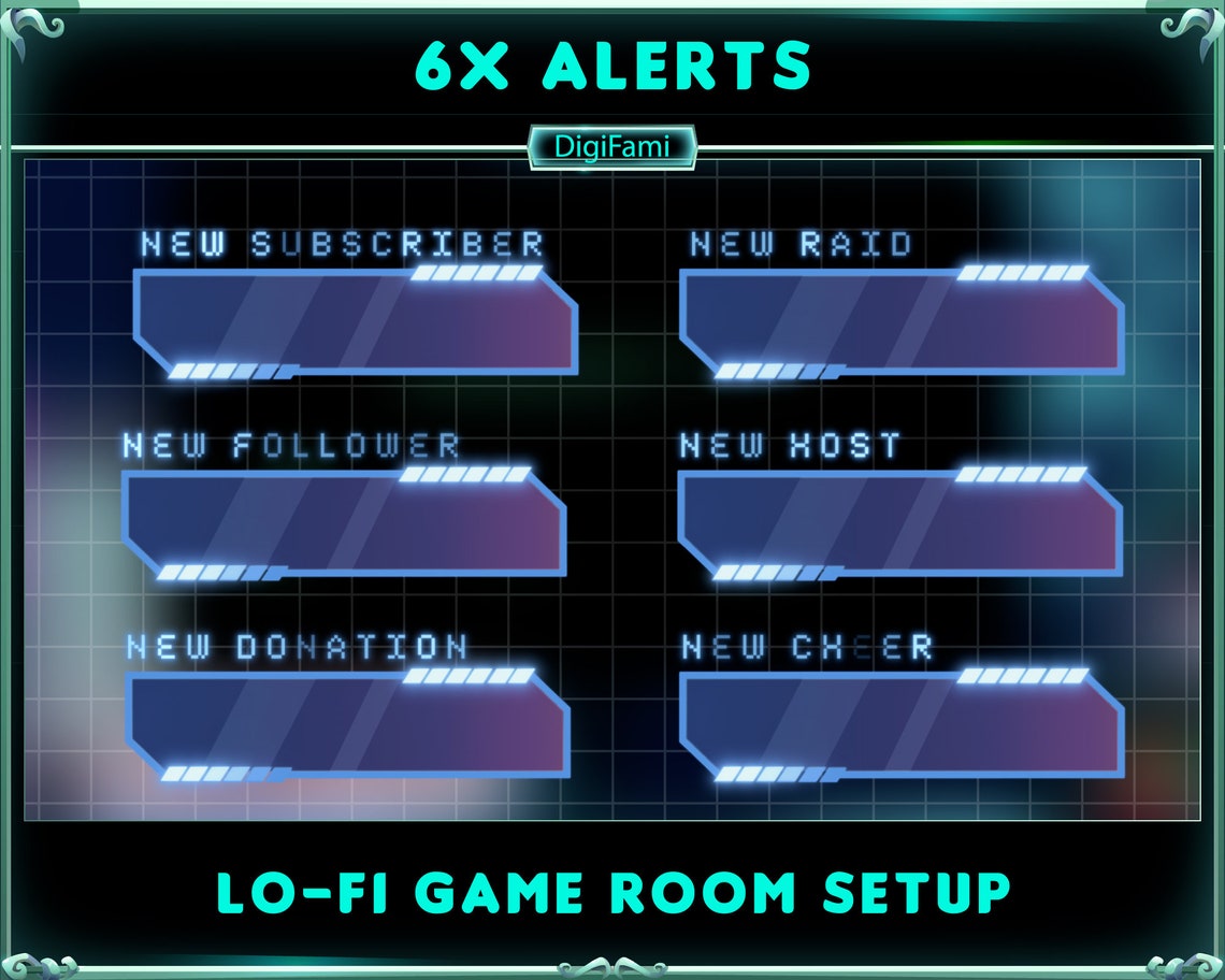 Gaming Room Stream Overlays Package, PC Desk Twitch Overlays Package ...