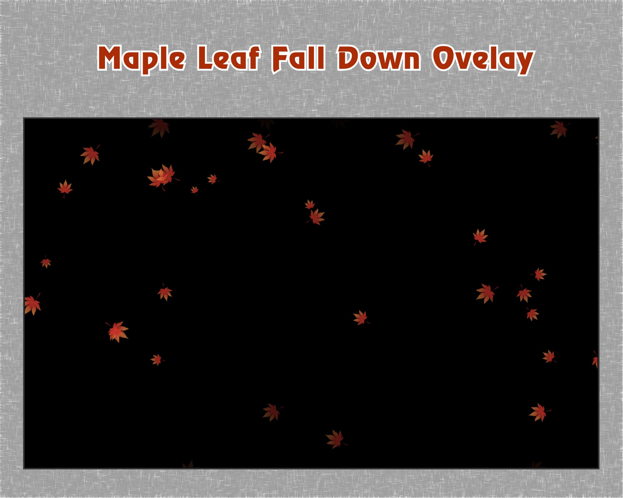 Animated Maple Leaf Falling Down Twitch Overlay / Animated Red Yellow ...