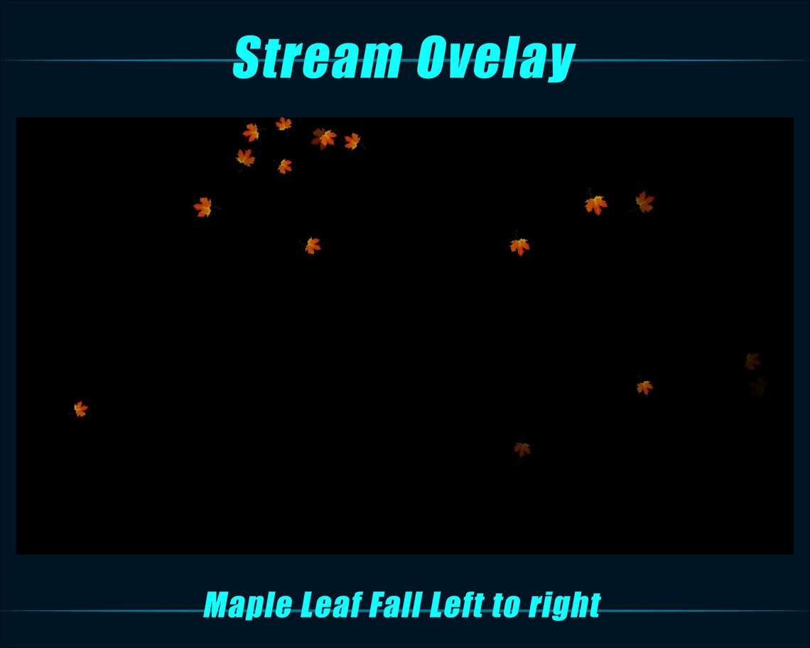 Animated Maple Leaf Falling Twitch Overlay / Animated Red - Etsy