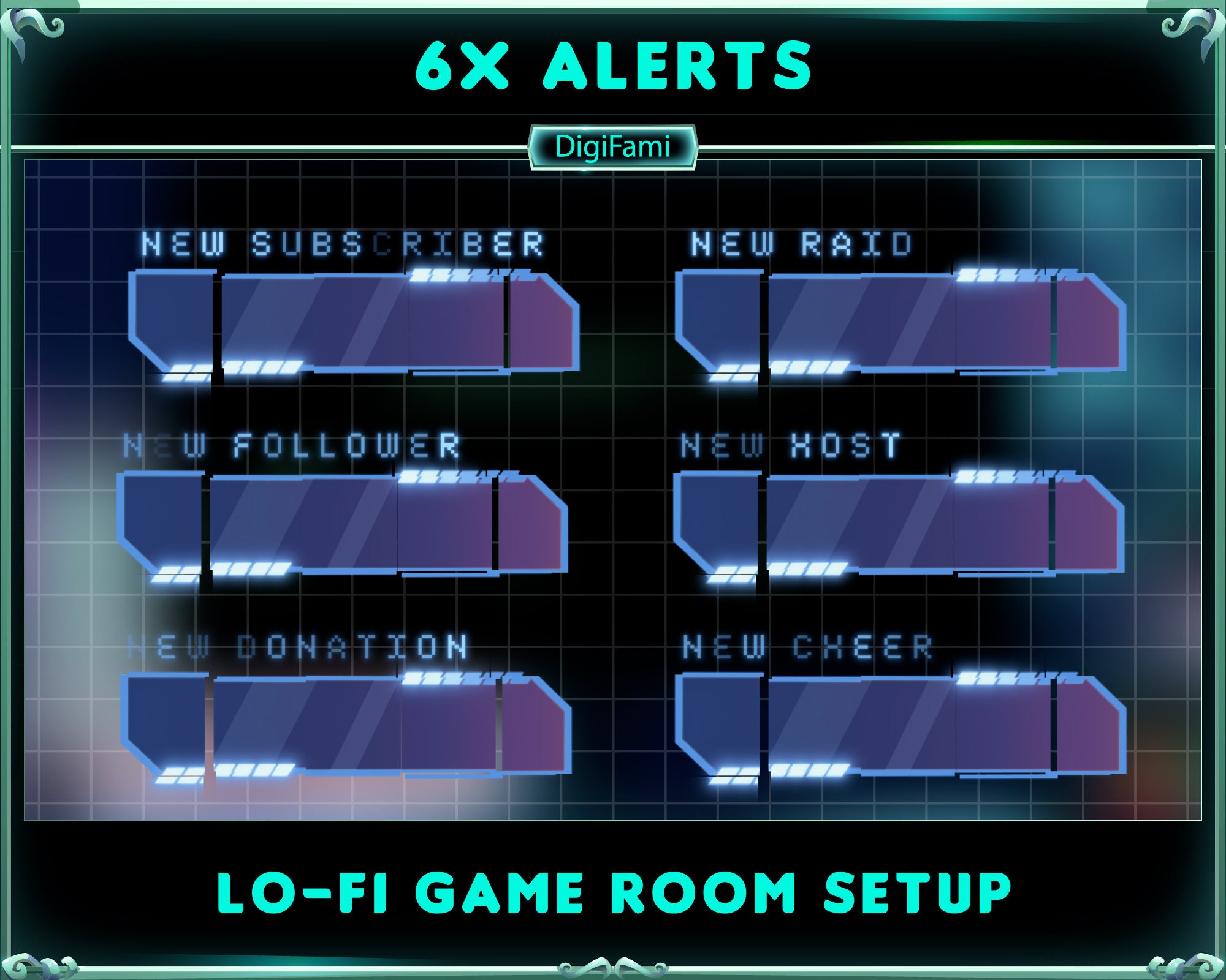 Animated Frame Twitch Alerts, Animated Cyber Twitch Alerts, Gaming ...