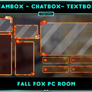 Fox in Fall PC Room Animated Twitch Overlay Bundle, Fox in Autumn Game ...