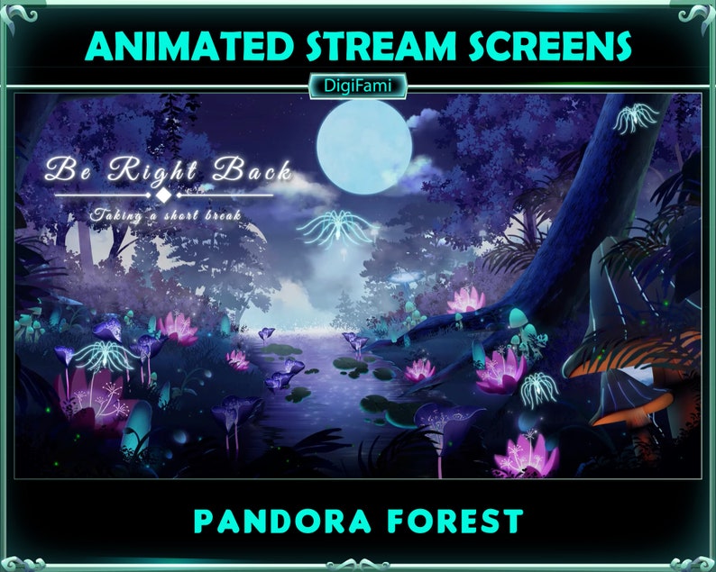 Magic Pandora Forest ANIMATED Twitch Stream Overlays, Witchy Pandora ...