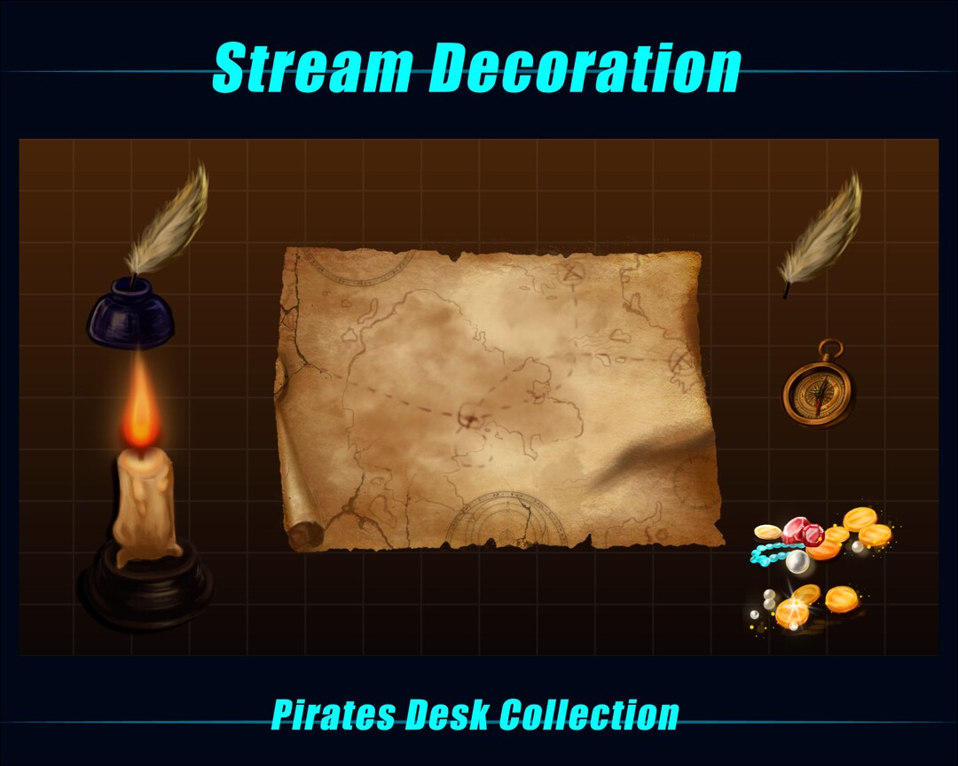Pirate Stuffs Animated Stream Decorations, Animated Twitch Decorations ...