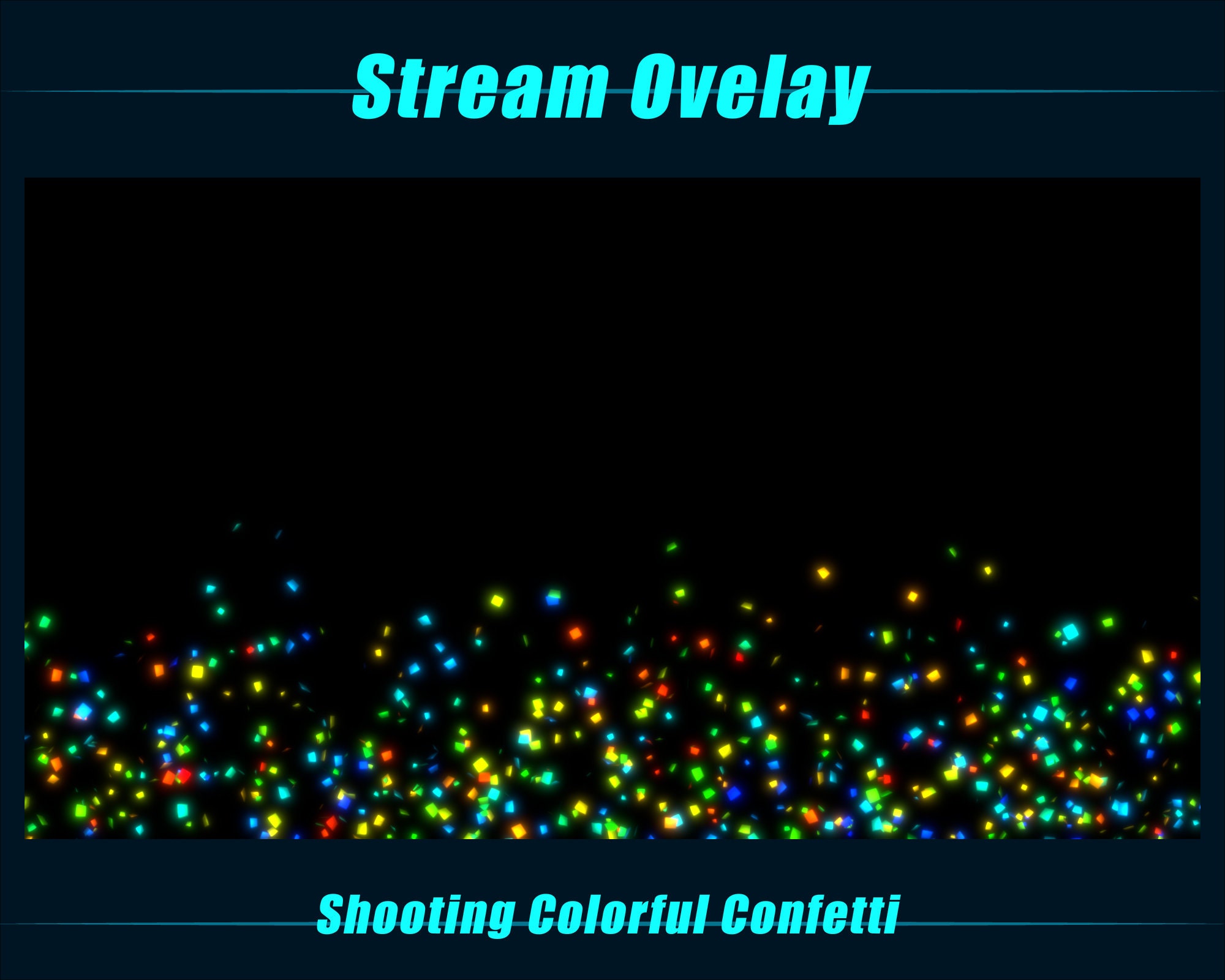 Colorful Confetti Shooting Overlay, Party Rainbow Confetti Shooting ...