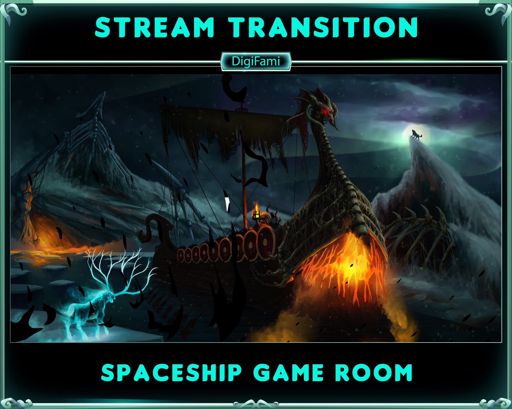 Animated Stream Scene Transition Viking Ship for Streamers, Youtube ...
