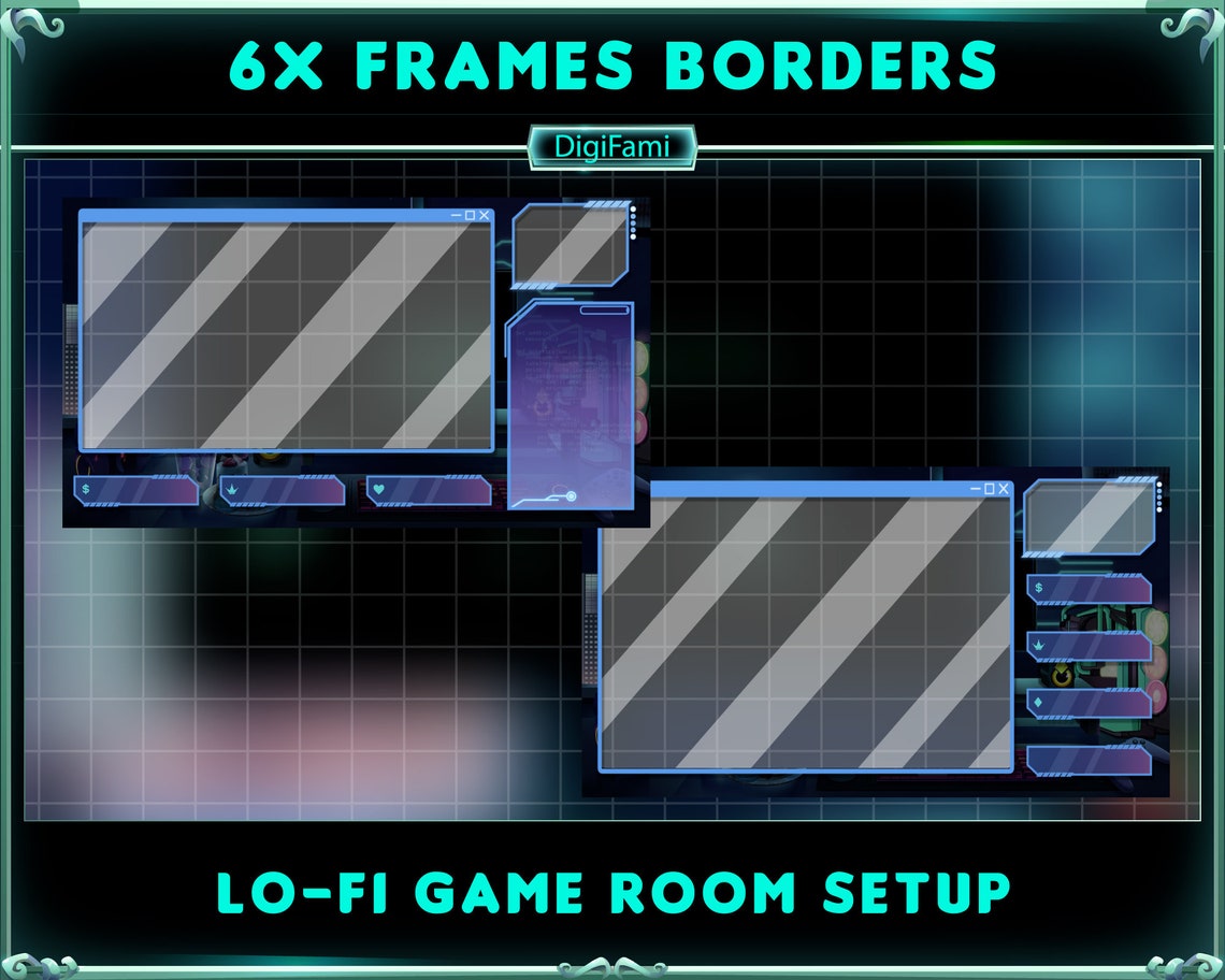 Gaming Room Stream Overlays Package, PC Desk Twitch Overlays Package ...