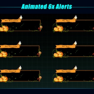 Halloween Pumpkin Ghost Animated Stream Alert, Halloween Pumpkin Ghost ...