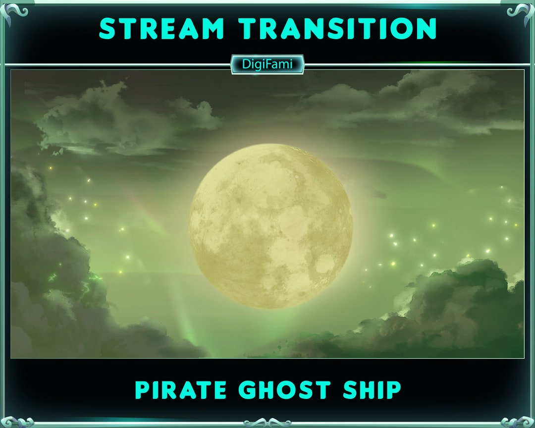 Animated Stream Scene Transition Ghost Moon for Streamers, Youtube ...