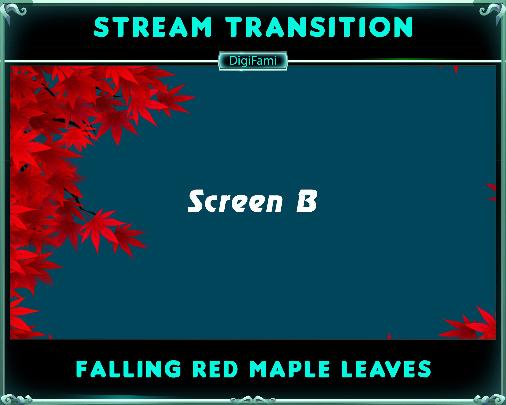 Animated Twitch Transition Red Maple Leaf, Red Maple Leaves Stream ...