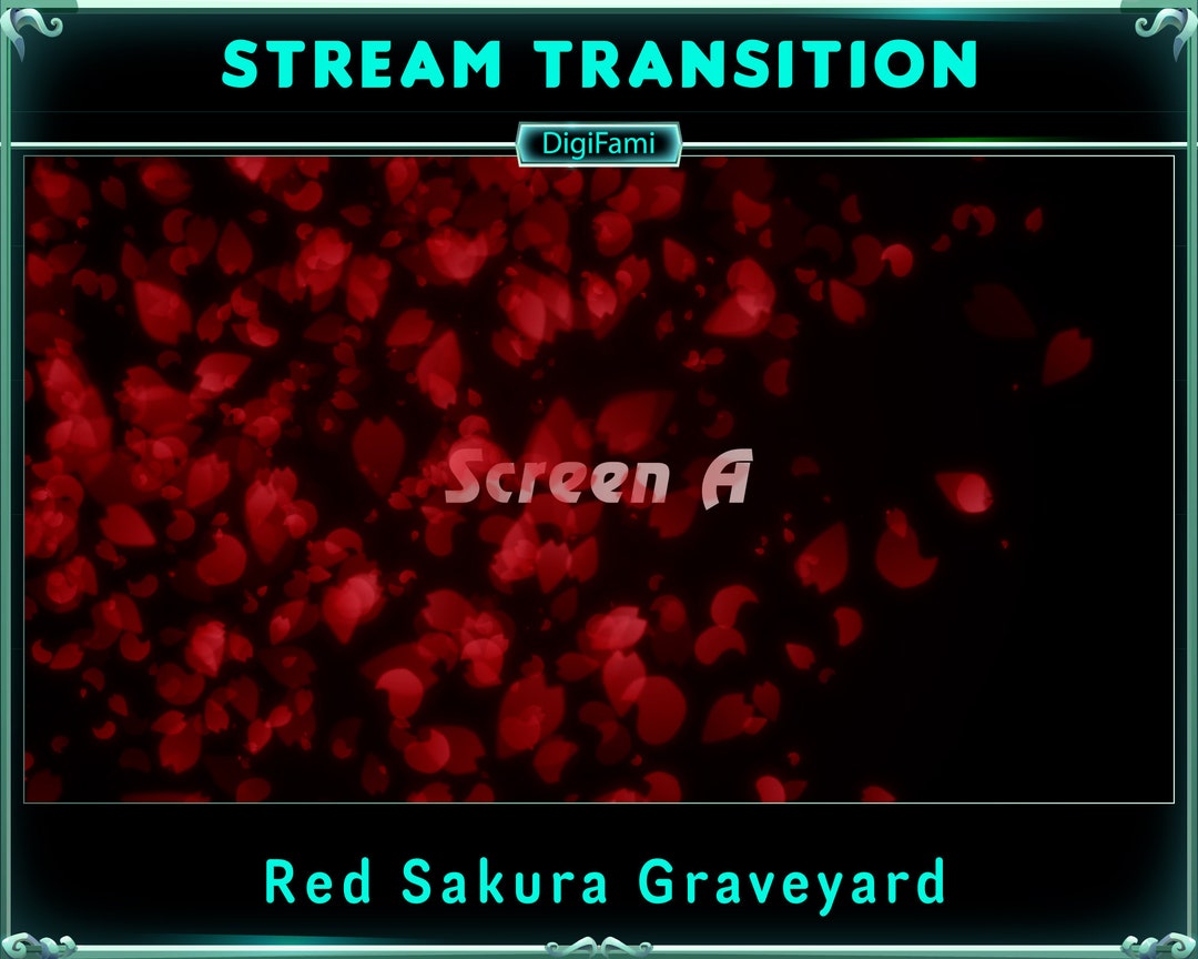 Falling Bloody Red Sakura Animated Twitch Transition, Falling Red ...
