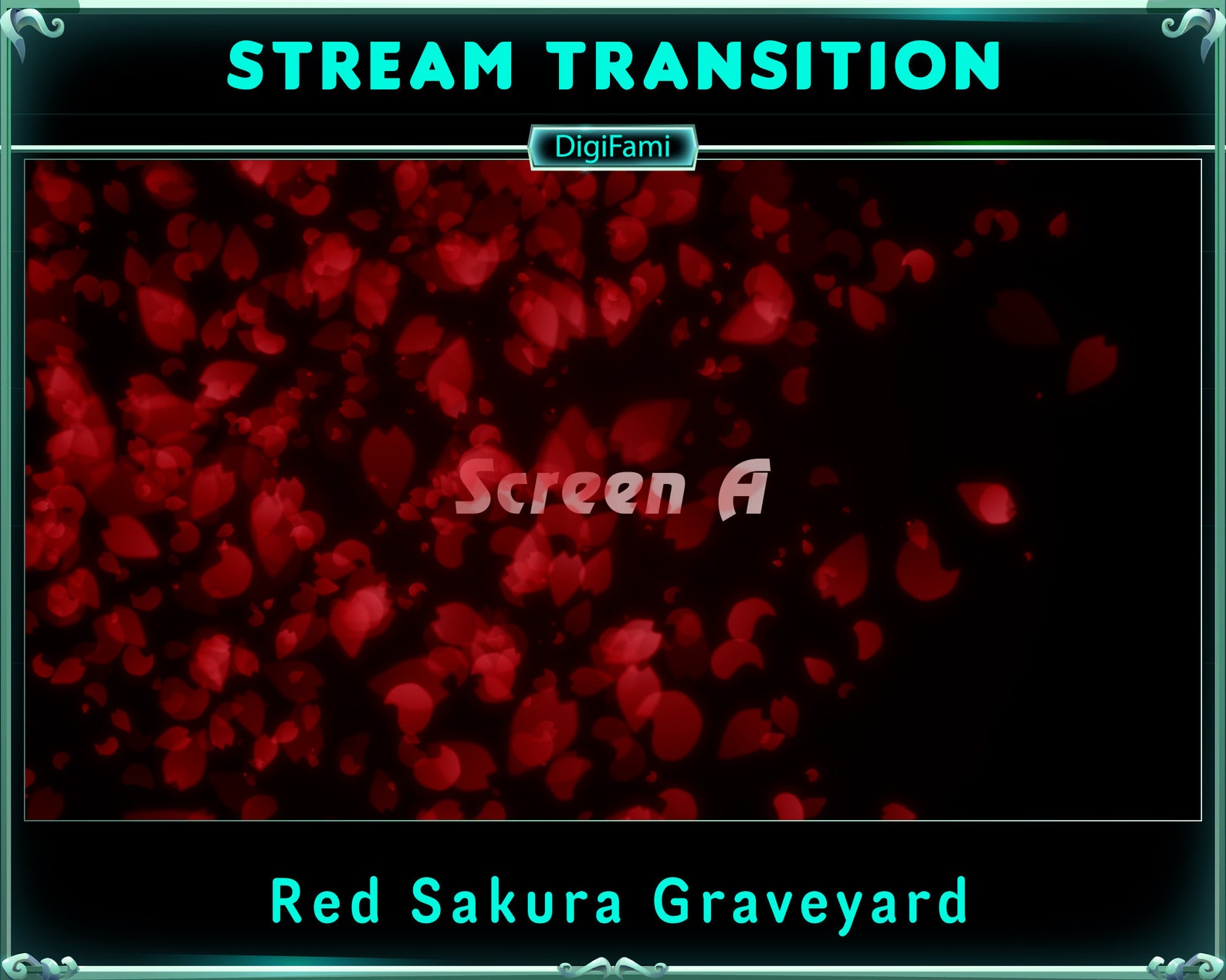 Falling Bloody Red Sakura Animated Twitch Transition, Falling Red ...