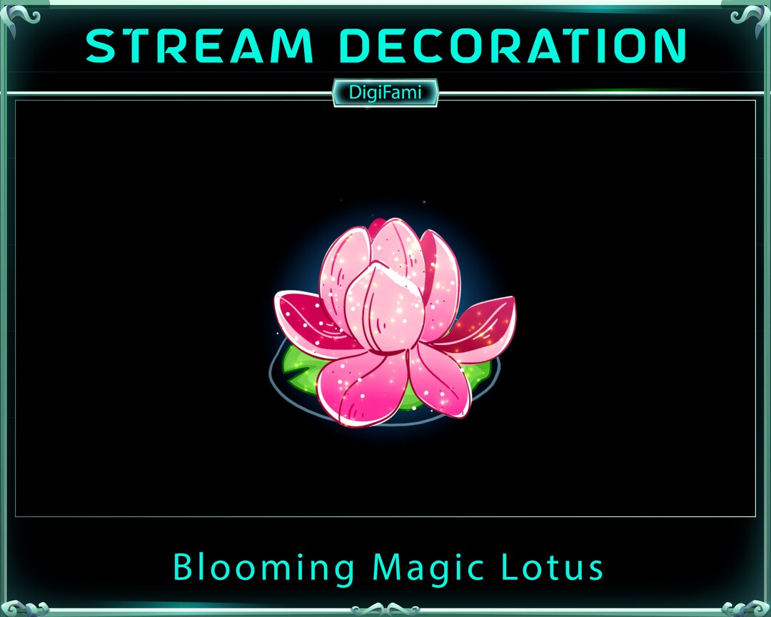 Animated Magic Blooming Pink Lotus Stream Decoration, Animated Magic ...