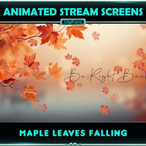 ANIMATED Twitch Stream Overlays Autumn Falling Leaves, Falling Maple ...