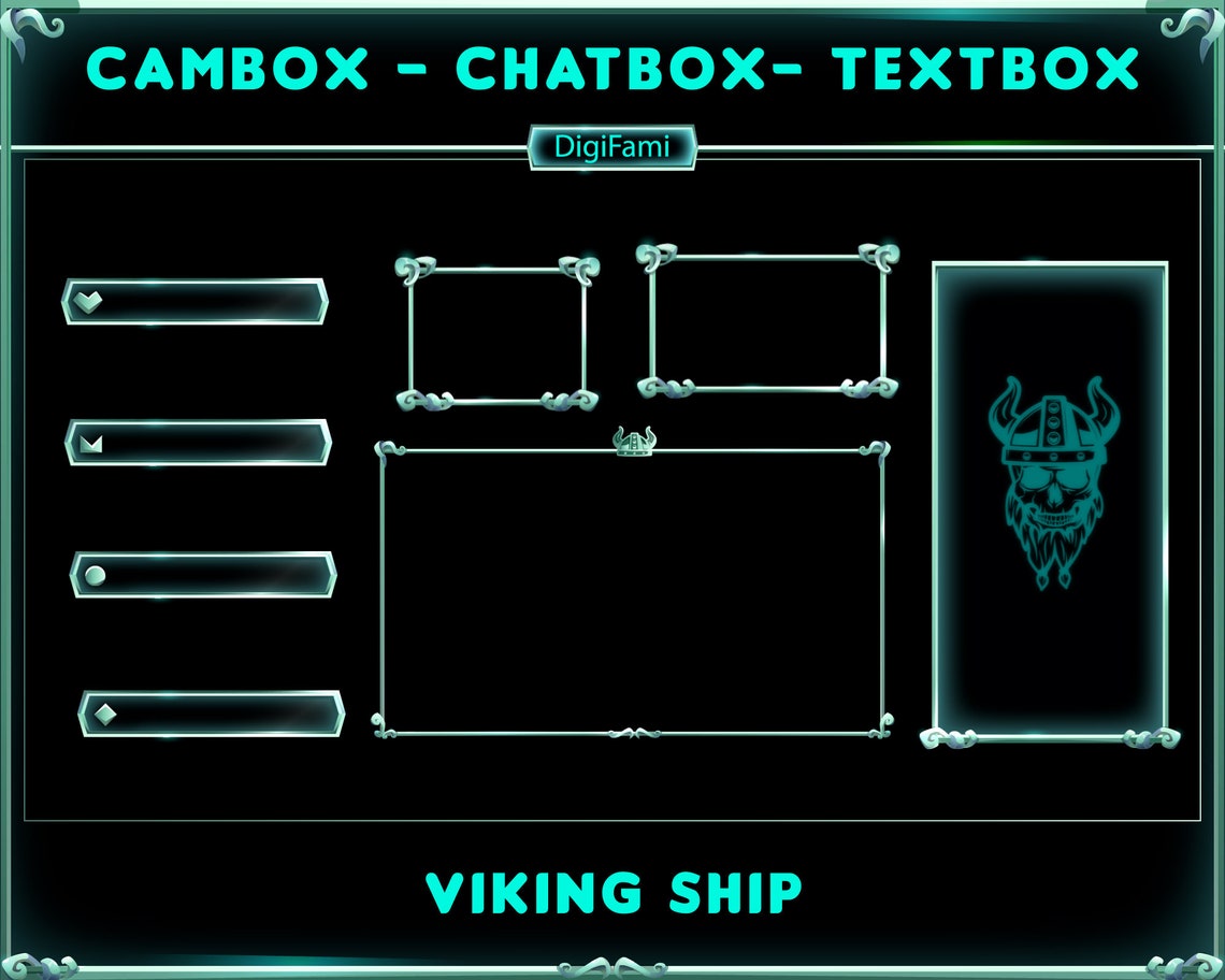 Burning Viking Ship Animated Twitch Stream Overlay Package, Viking ...