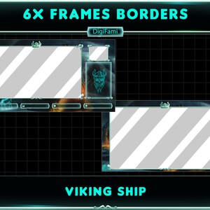 Burning Viking Ship Animated Twitch Stream Overlay Package, Viking ...