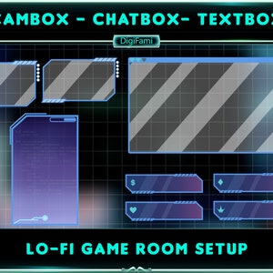 Gaming Room Stream Overlays Package, PC Desk Twitch Overlays Package ...