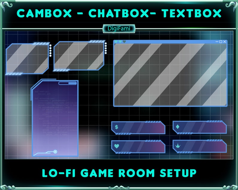 Gaming Room Stream Overlays Package, PC Desk Twitch Overlays Package ...