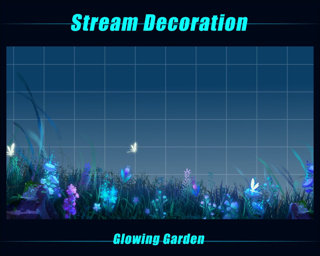 Glowing Garden Animated Stream Decorations, Magical Flower Garden ...