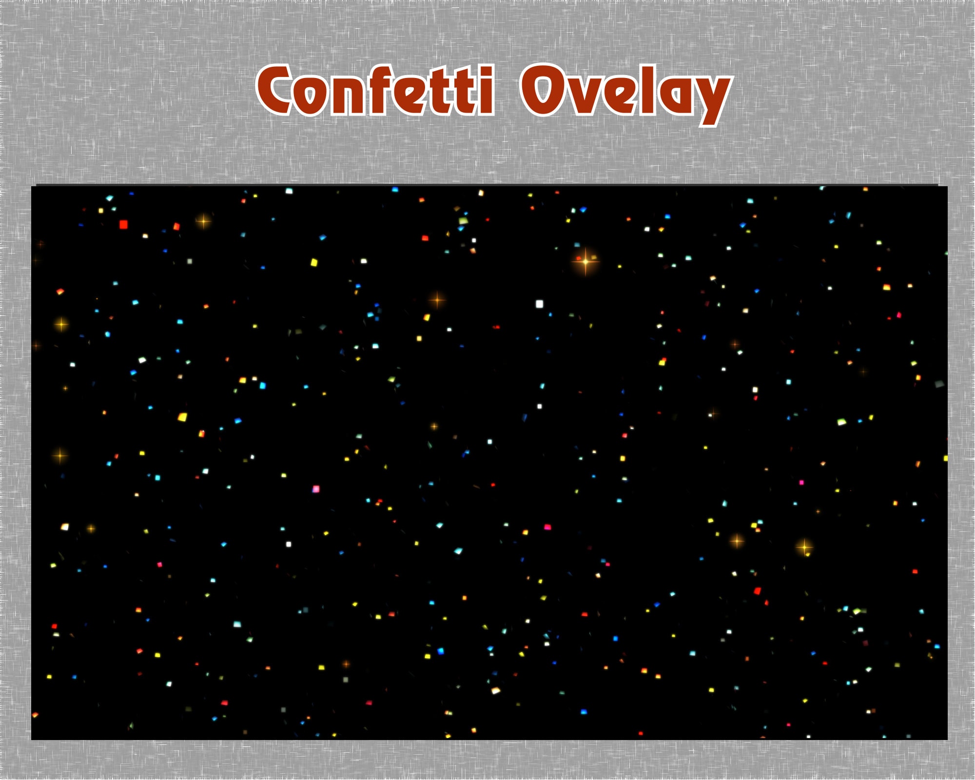 Animated Colorful Confetti Overlay / Party Overlays / Twitch - Etsy