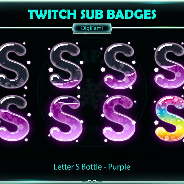 Twitch Sub Badges Letter - Etsy