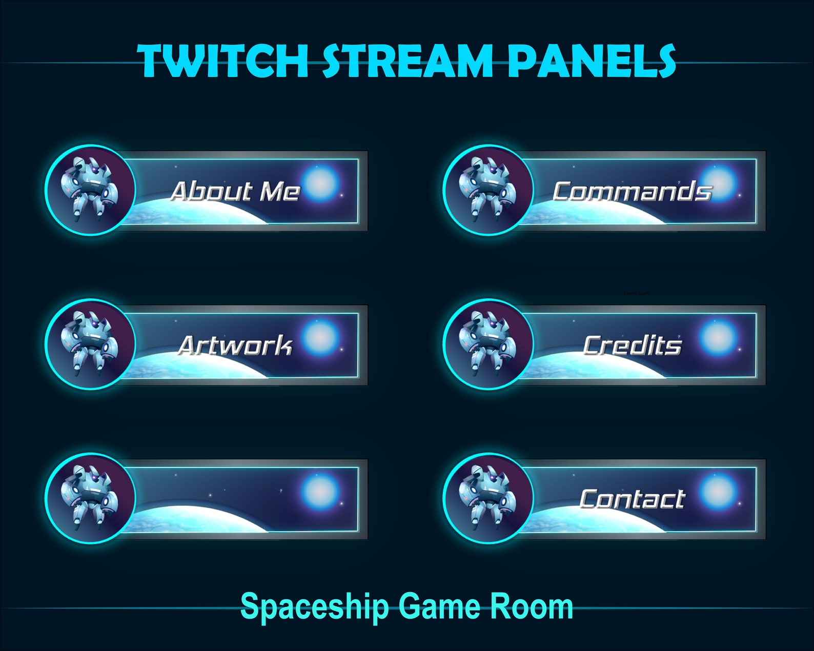 Animated Twitch Neon Spaceship Gaming Room Stream Package - Etsy