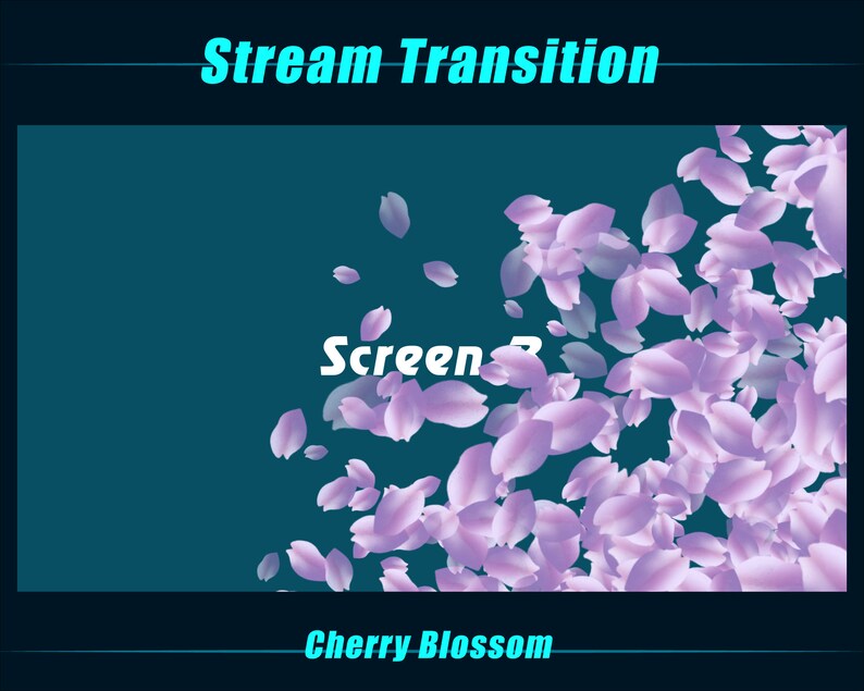 Animated Twitch Transition Sakura Stinger / Purple Cherry Blossom ...