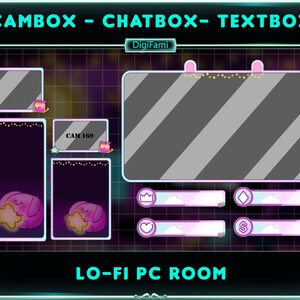Animated Twitch Overlay Package Lofi Game Room, Lofi PC Set-up Room ...