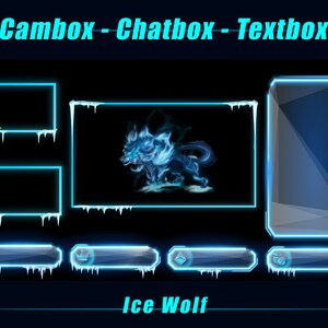 ICE Wolf Animated Twitch Stream Overlay Package, Winter Ice Wolf Twitch ...