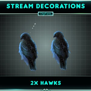 Animated Hawk Twitch Stream Decoration, Cute Sleeping Hawk Twitch ...