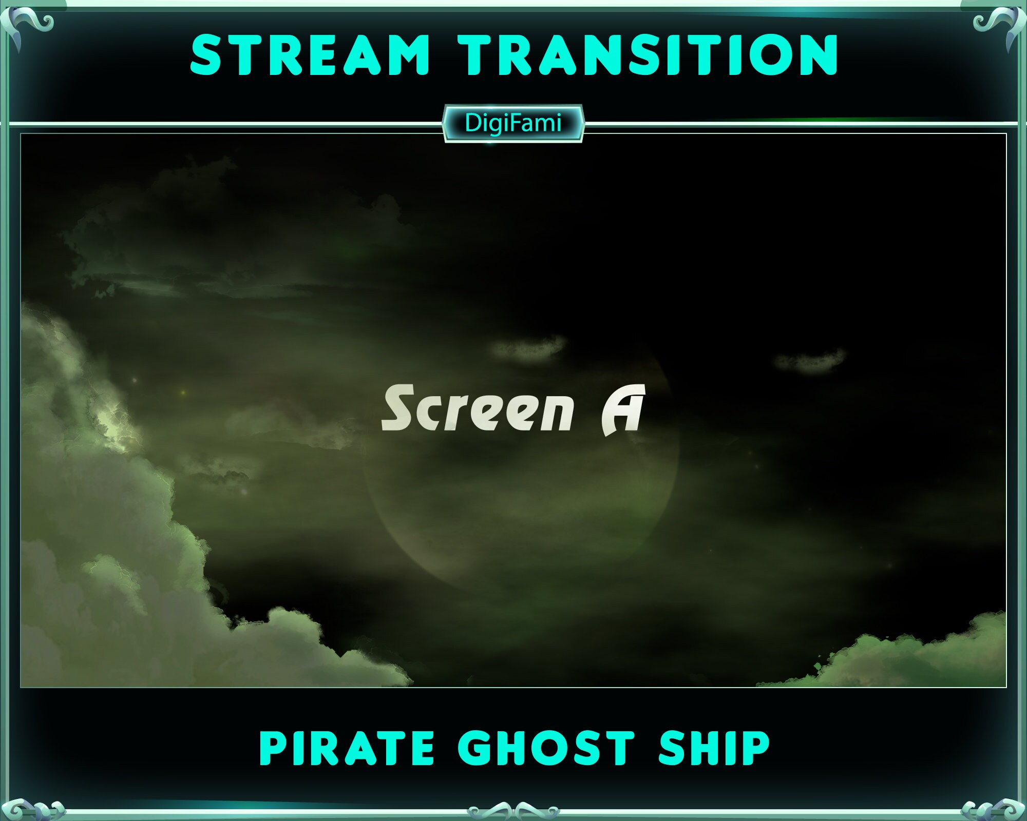 Animated Stream Scene Transition Ghost Moon for Streamers, Youtube ...
