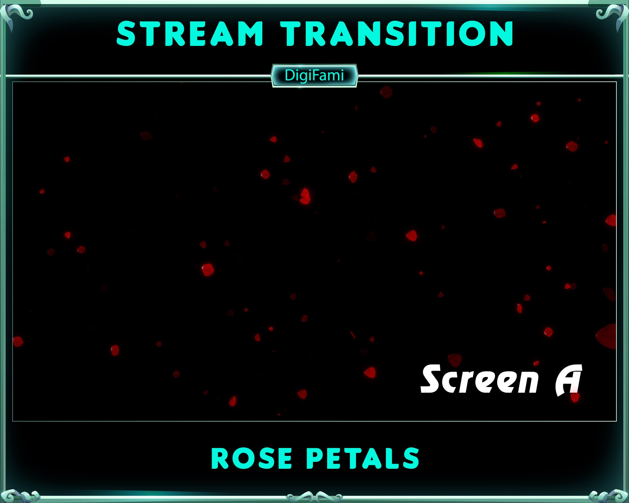 Animated Falling Red Roses Twitch Stinger Transition, Animated Falling Red Roses Stream Screen ...