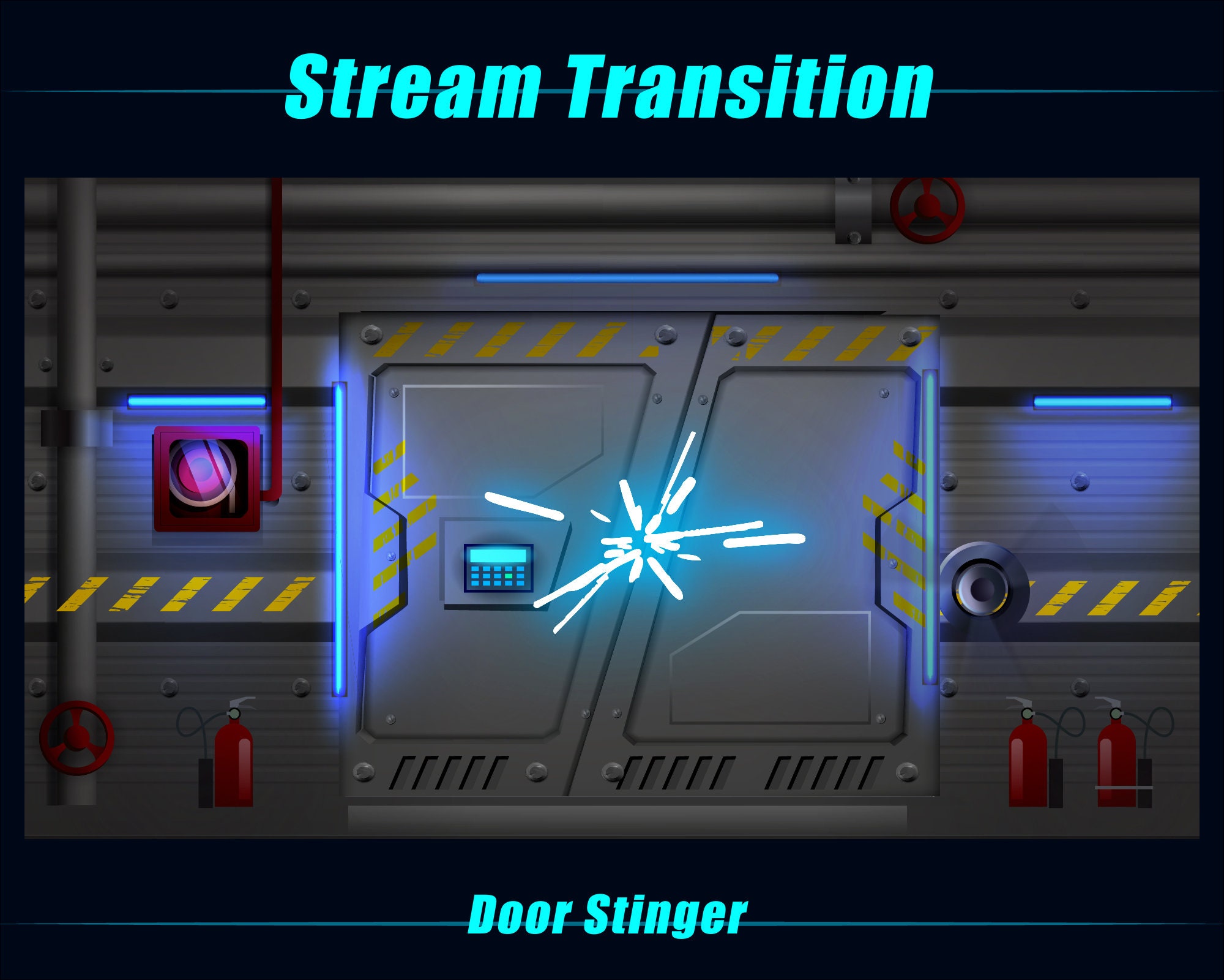Animated Twitch Transition Stinger Spaceship Door, Closing Door Twitch ...