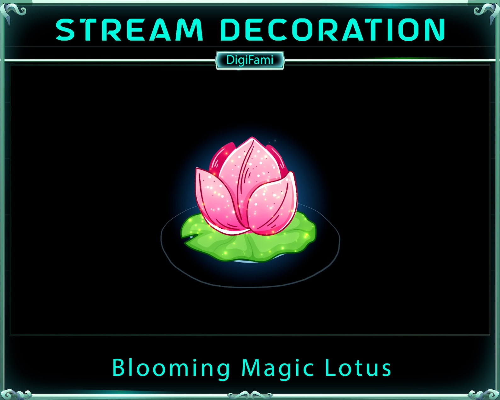 Animated Magic Blooming Pink Lotus Bud Stream Decoration, Animated ...