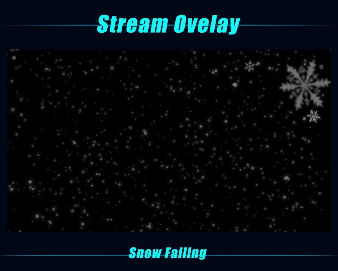 Animated Stream Decoration Falling Snow Overlay, Winter Stream ...