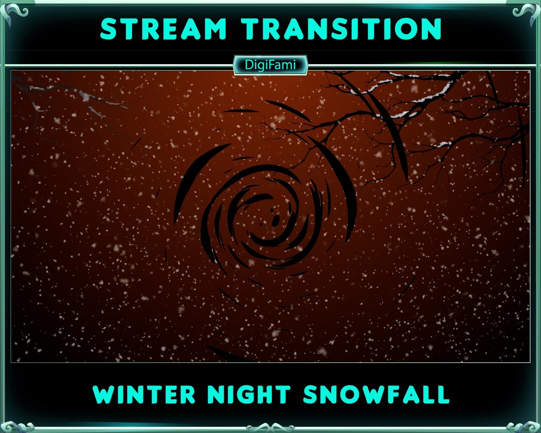 Animated Twitch Transition Falling Snow, Snowy Winter Stream Scene ...