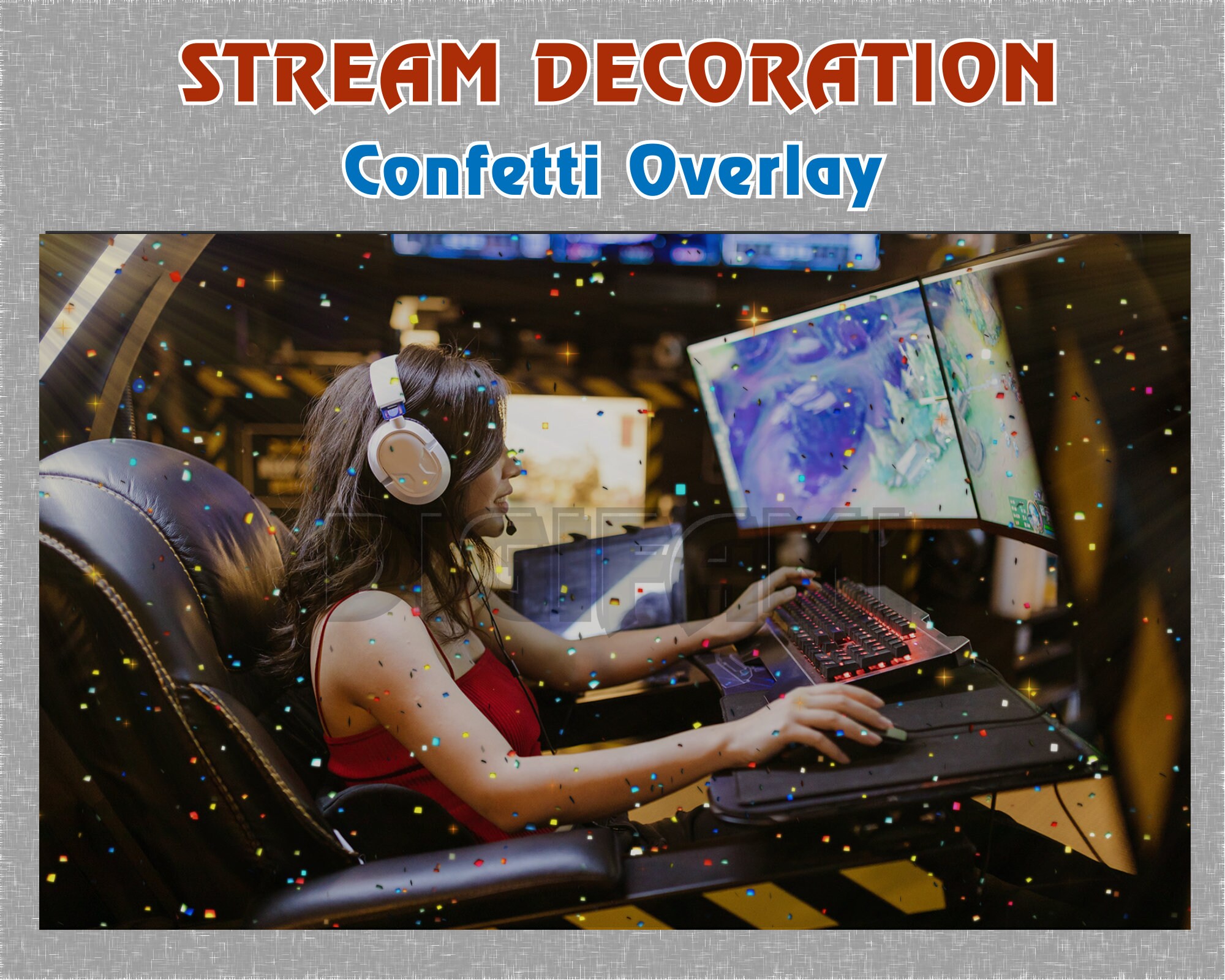 Animated Colorful Confetti Overlay / Party Overlays / Twitch - Etsy