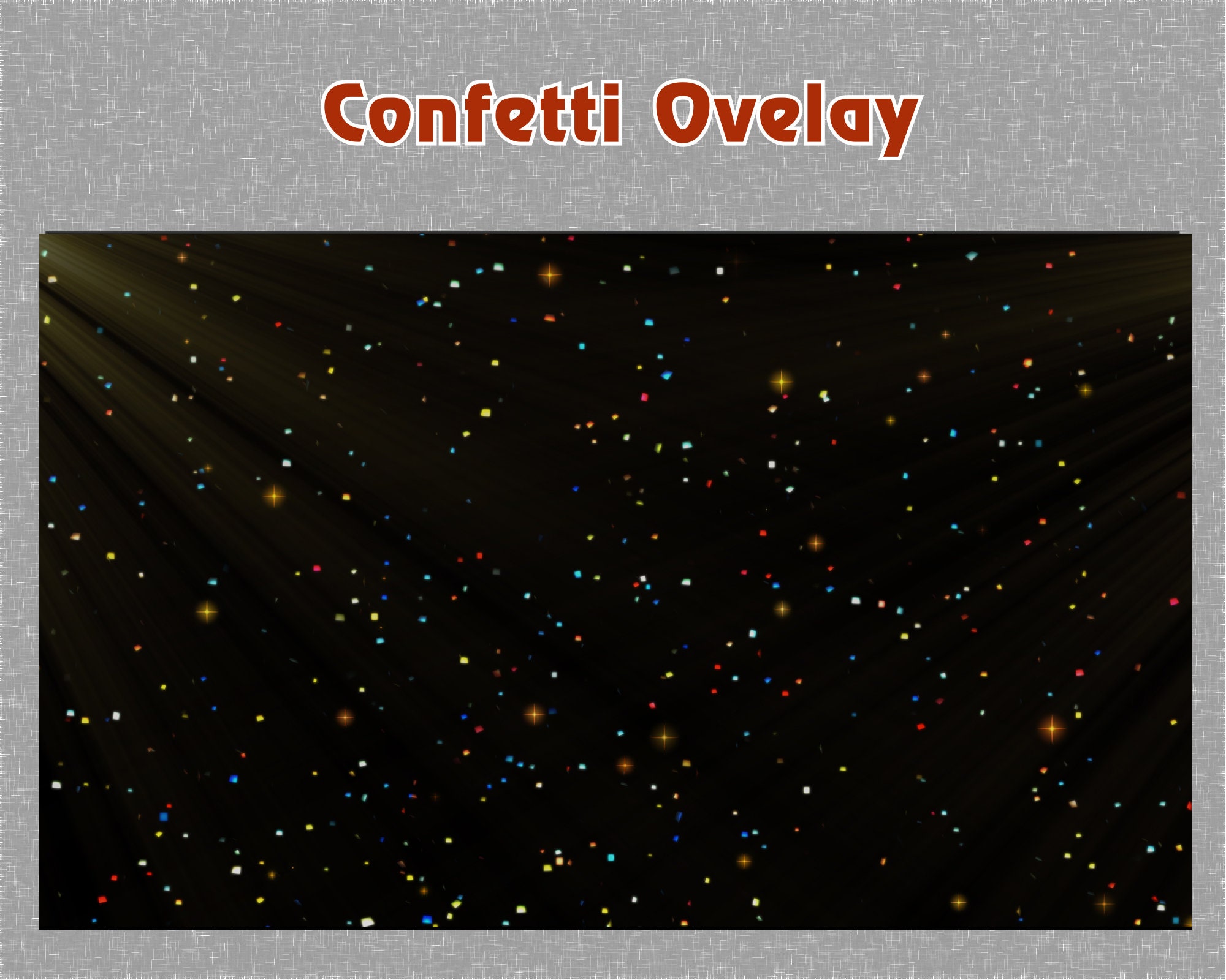 Animated Colorful Confetti Overlay / Party Overlays / Twitch, Mixer ...