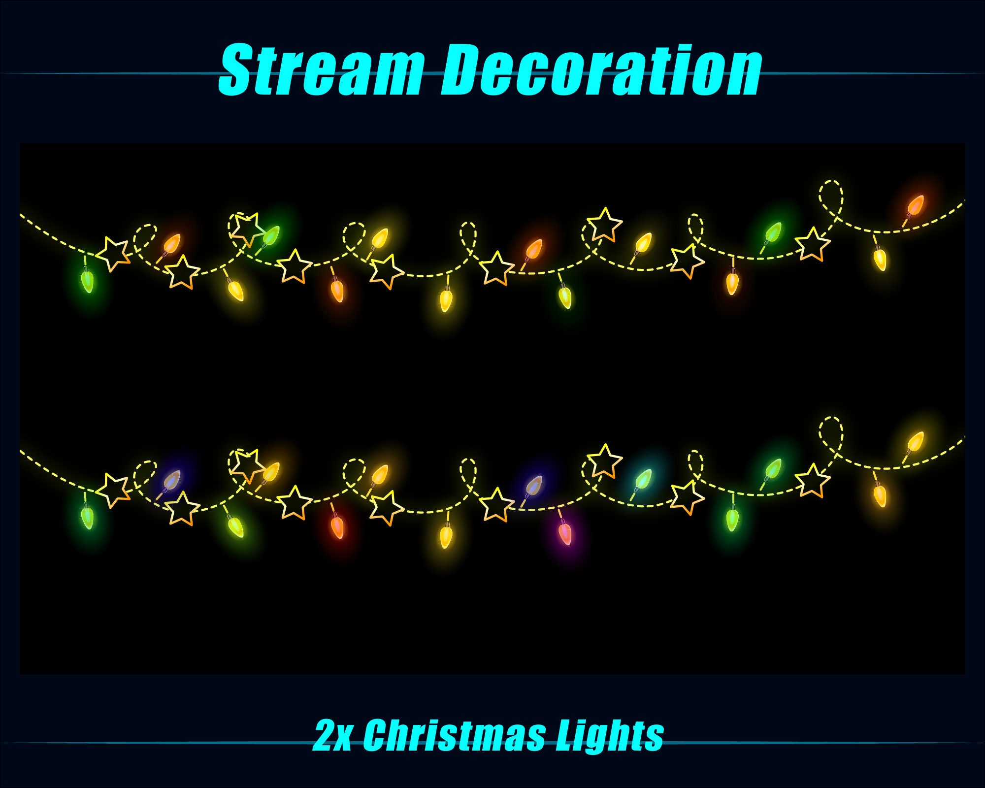 Animated Twitch Stream Decoration, Flash Star Light Twitch Decoration ...
