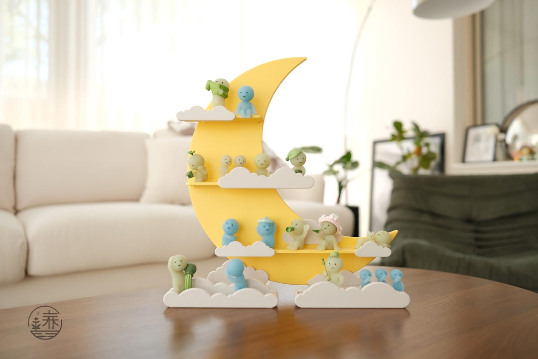 Smiski Display Shelf Stand House - Moon and Cloud Series - Made by CG ...