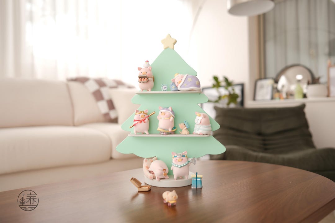 Christmas Tree Lulu the Piggy Display Shelf Stand House - Made by CG - Etsy