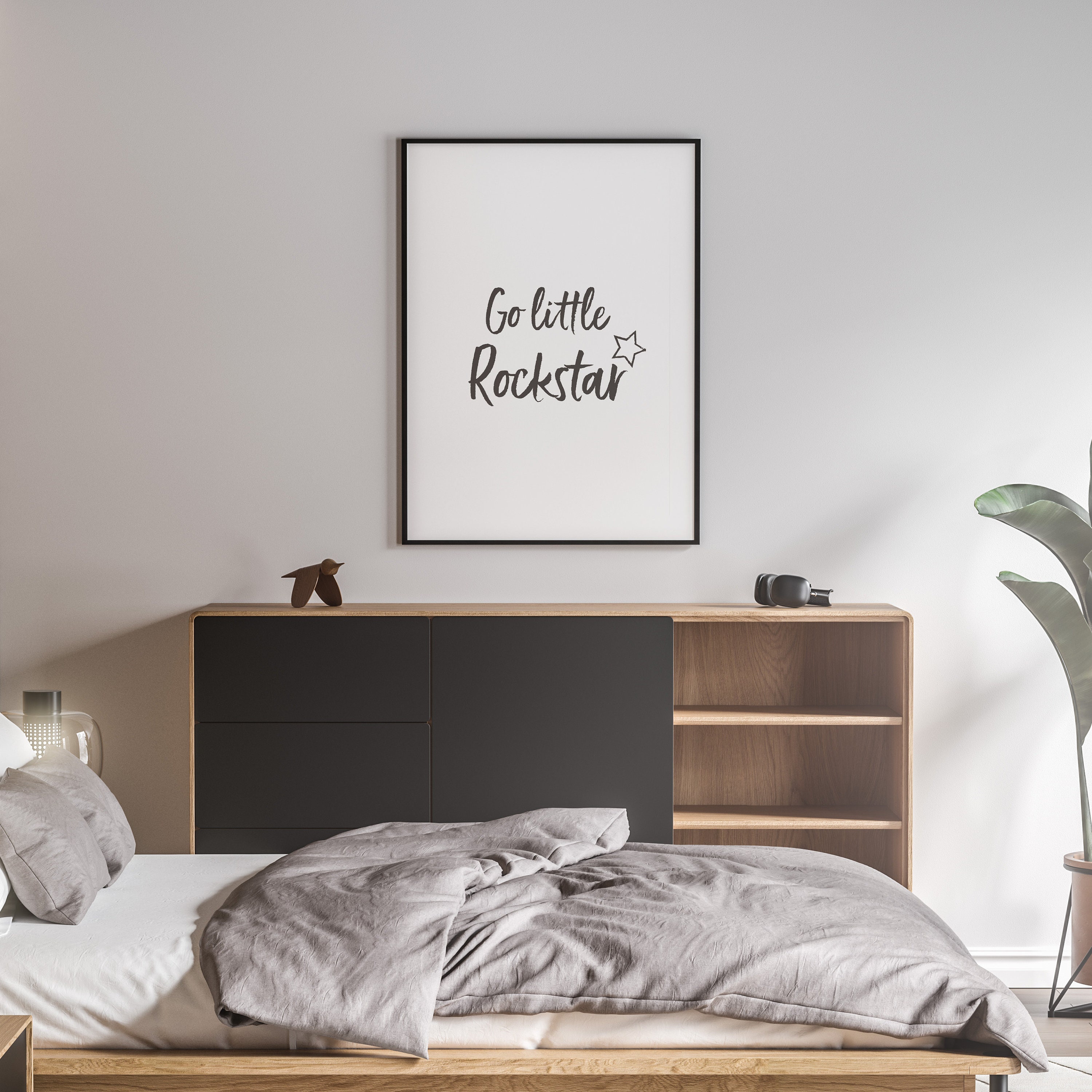 Go Little Rockstar Print Poster, Inspirational Quote DIGITAL DOWNLOAD ...