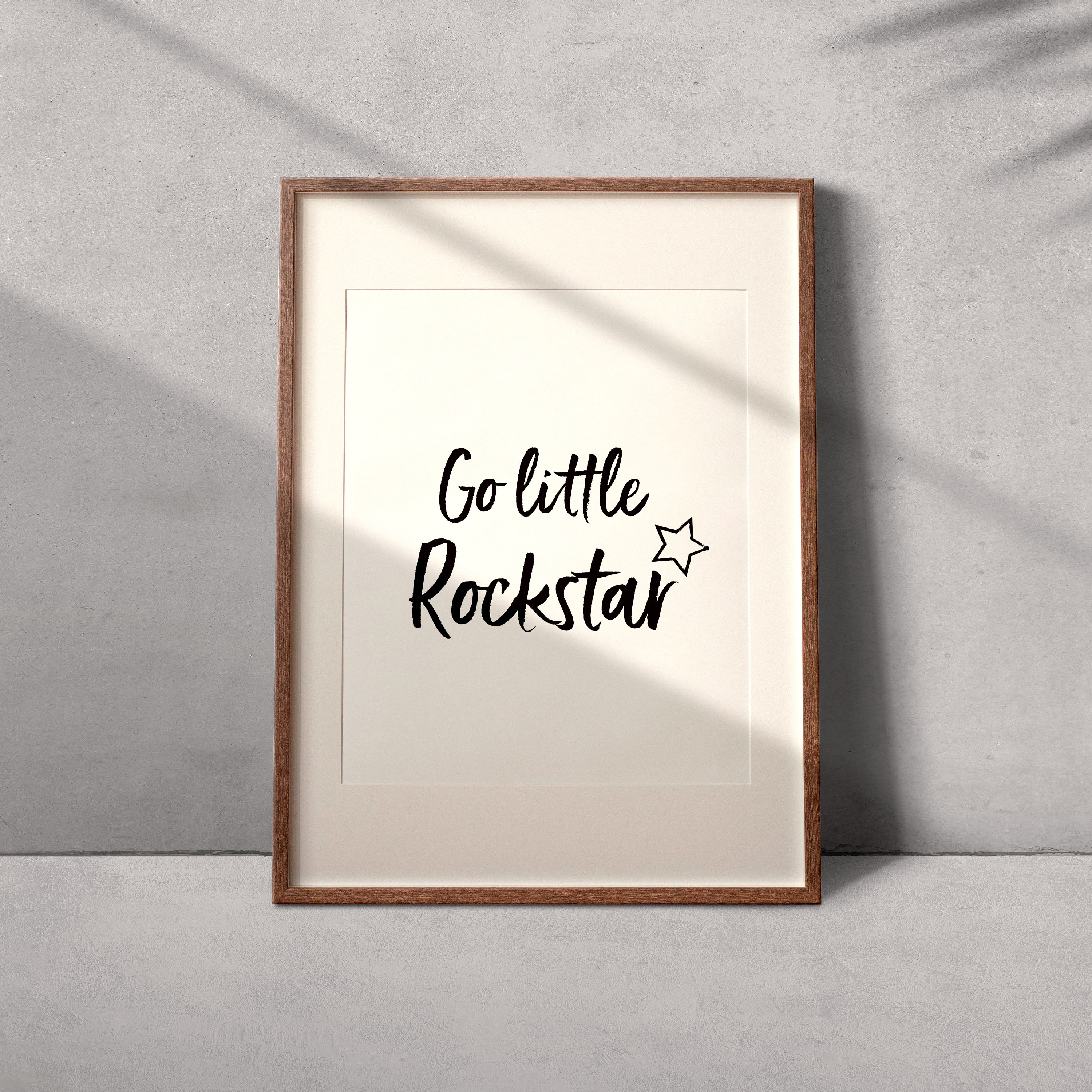 Go Little Rockstar Print Poster, Inspirational Quote DIGITAL DOWNLOAD ...