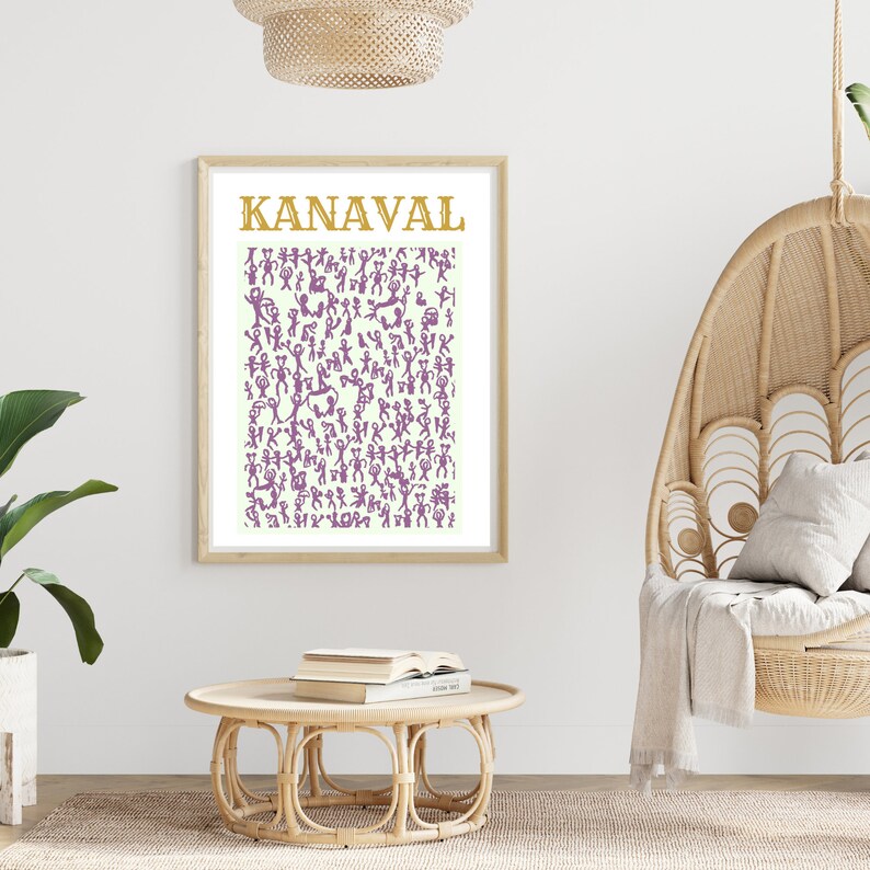 Printable Carnival Haitian Creole Poster, Mardi Gras Travel Art ...