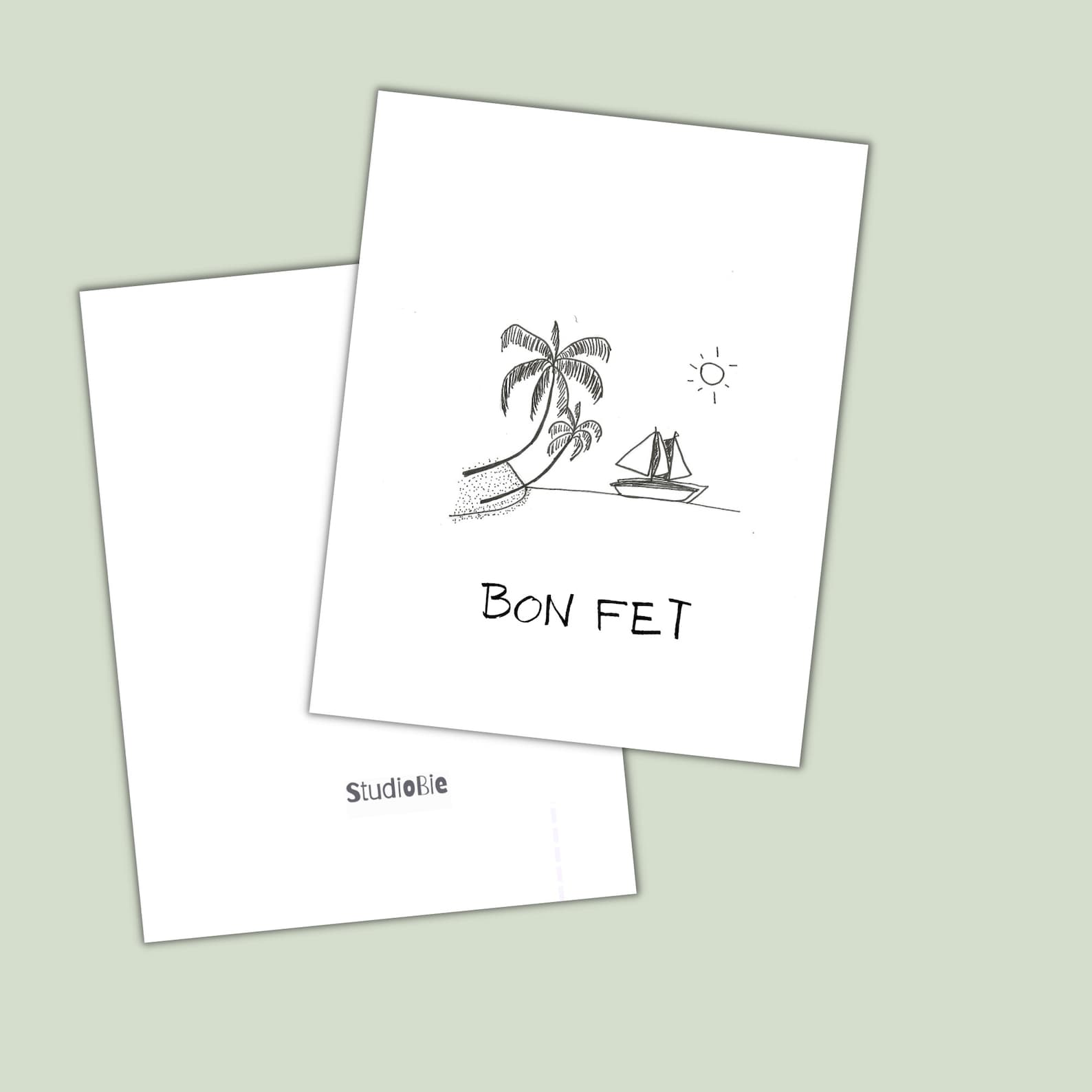 Printable Hand Drawn Caribbean Art Haitian Creole Birthday Card Digital ...