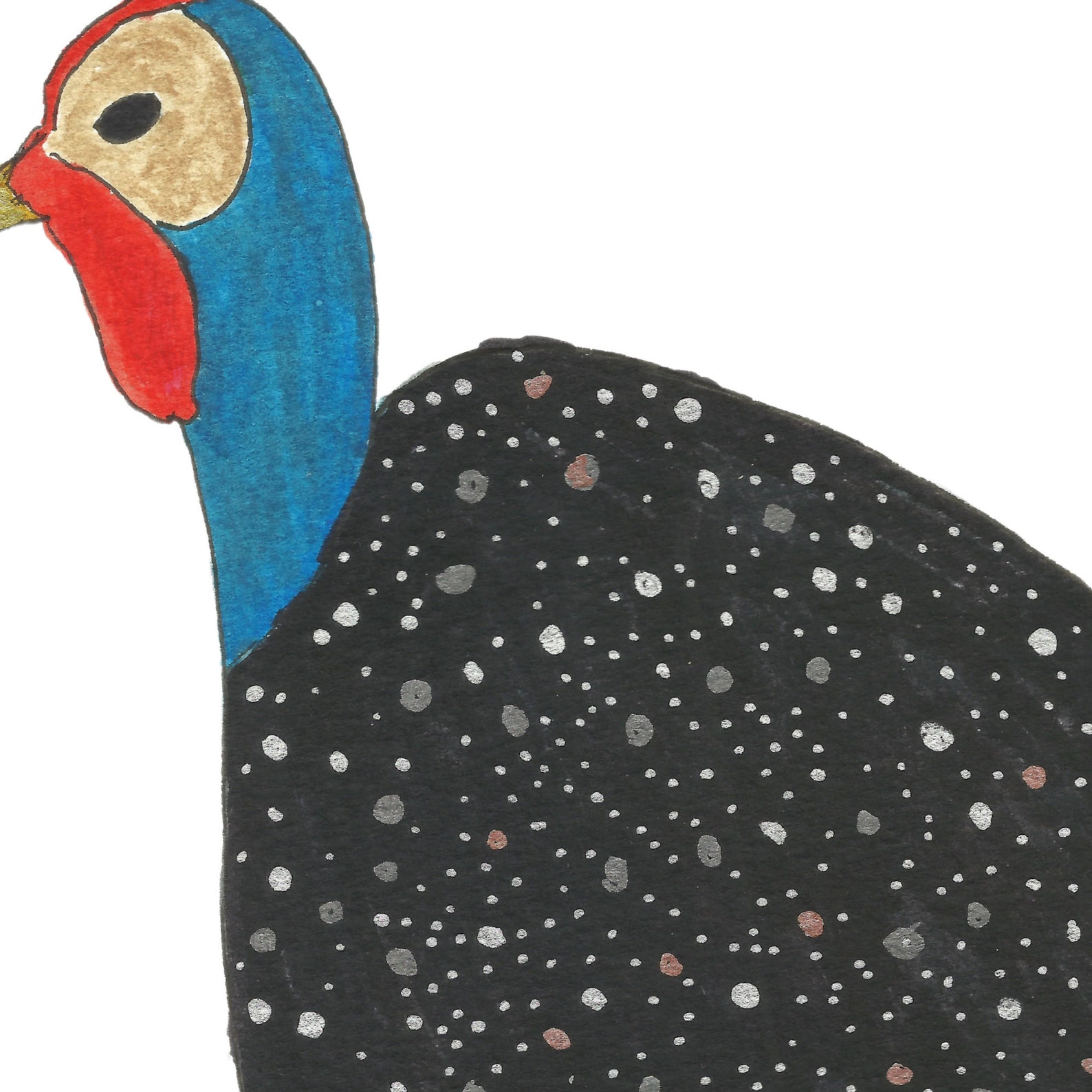 Haitian Guinea Hen Art Print, Caribbean Fowl Wall Art (digital Download ...