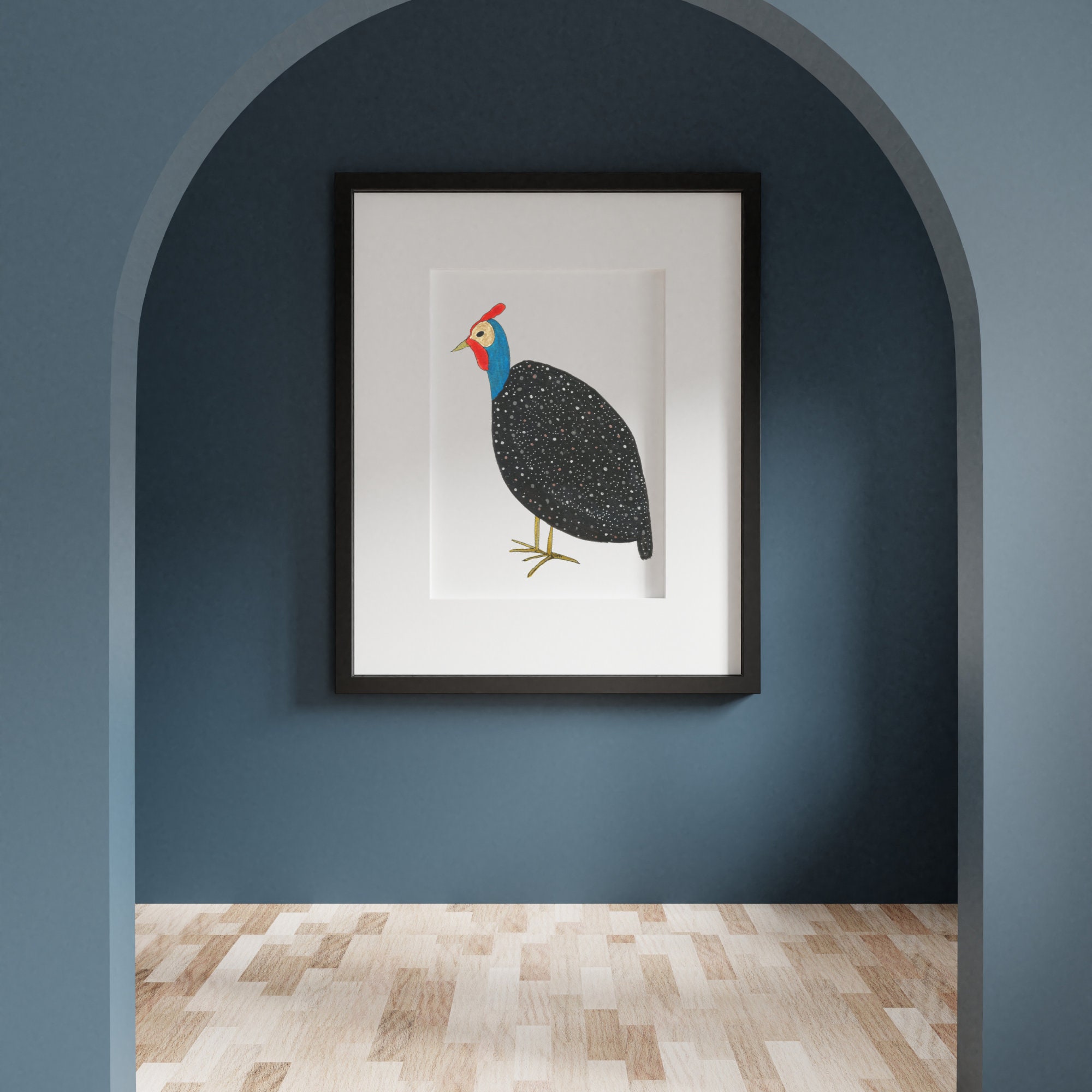 Printable Haitian Fowl Art Print, Caribbean Wall Art for Instant ...