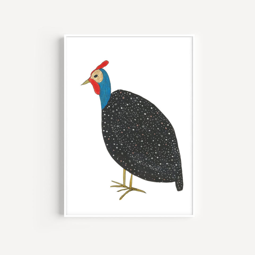 Printable Haitian Fowl Art Print, Caribbean Wall Art for Instant ...