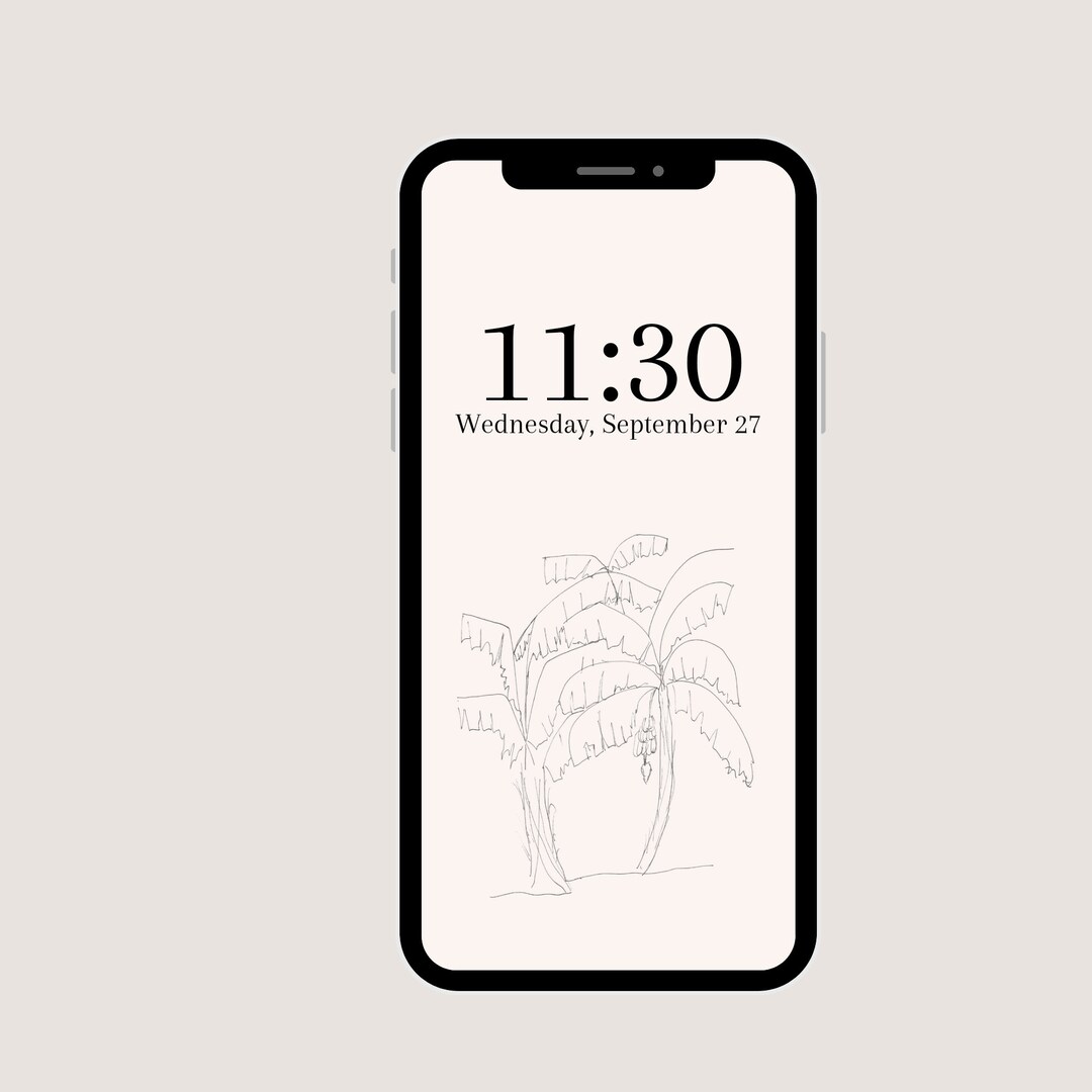 Tropical Banana Trees Mobile Device Wallpapers - Etsy