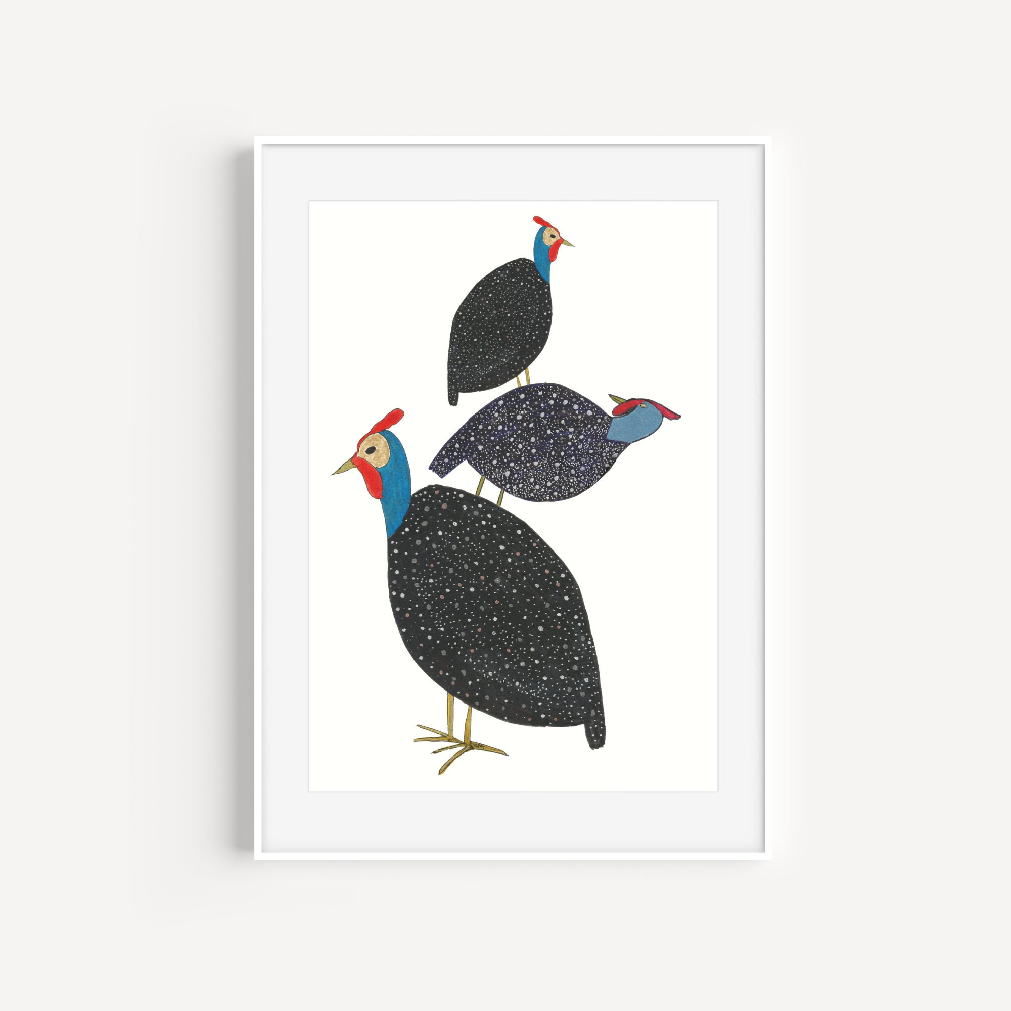 Haitian Guinea Hen Art Print, Caribbean Fowl Wall Art (digital Download ...